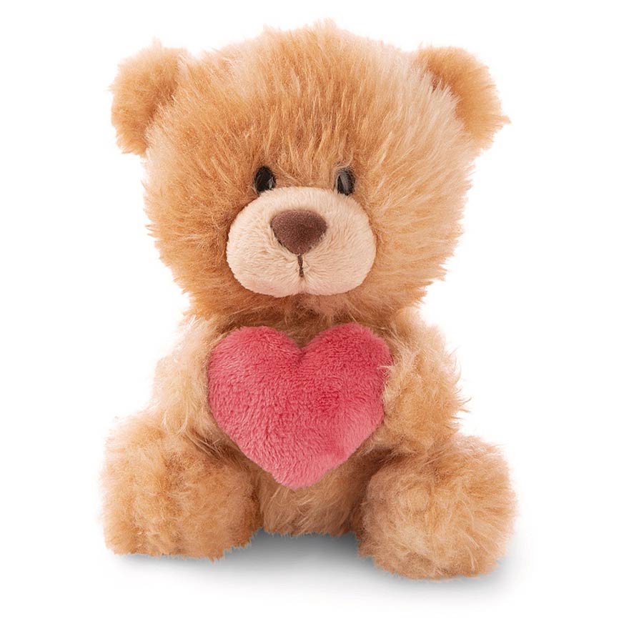 NICI Caramel Bear with Heart | plushpaws.co.uk