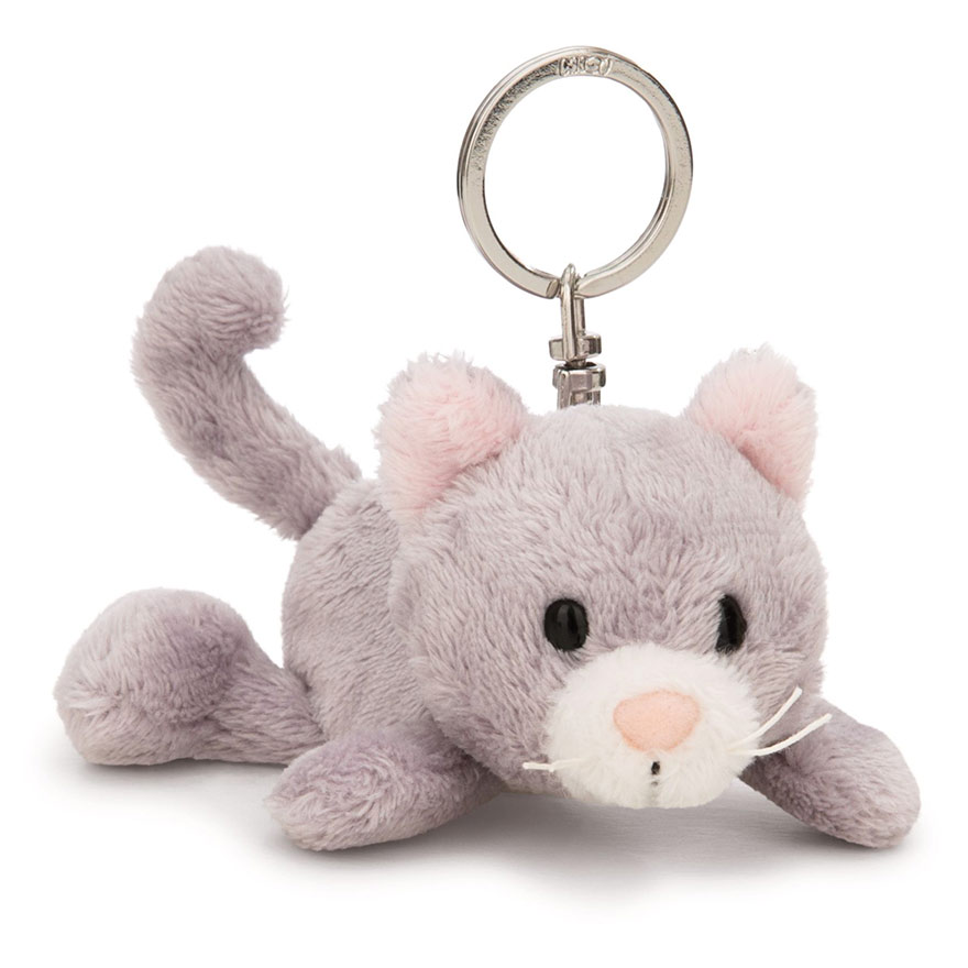 NICI Homies Grey Cat Keyring | plushpaws.co.uk