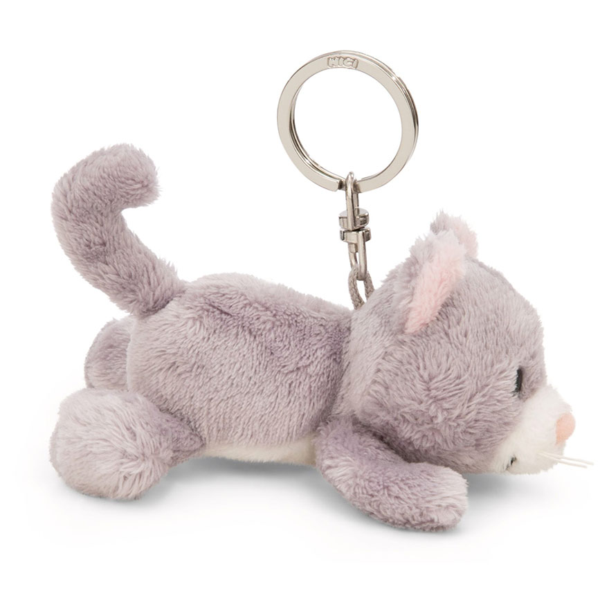 NICI Homies Grey Cat Keyring | plushpaws.co.uk