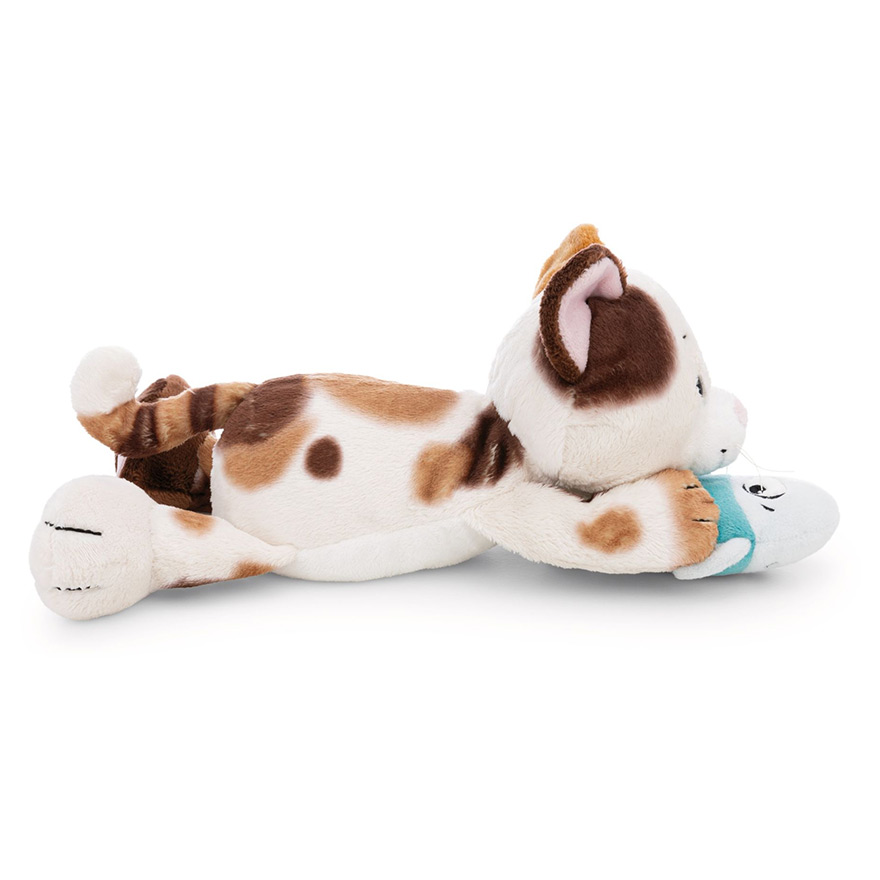NICI Homies Calico Cat with Fish | plushpaws.co.uk