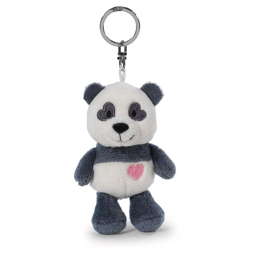 NICI Love Classic Love Panda with Heart Keyring | plushpaws.co.uk