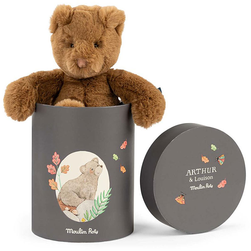 Moulin Roty Arthur Brown Bear in Gift Box | plushpaws.co.uk