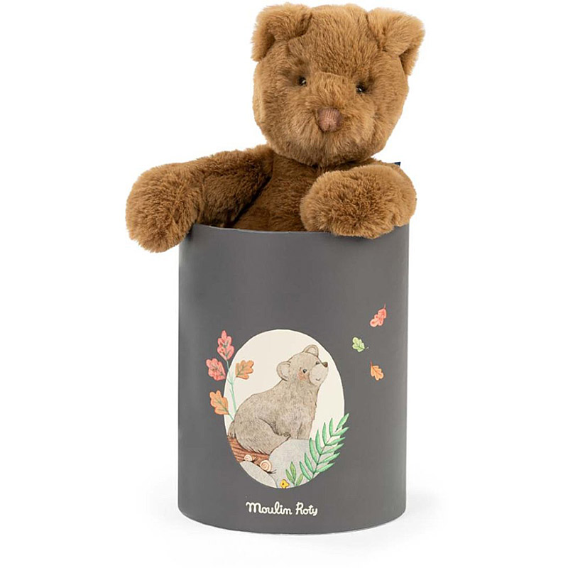 Moulin Roty Arthur Brown Bear in Gift Box | plushpaws.co.uk