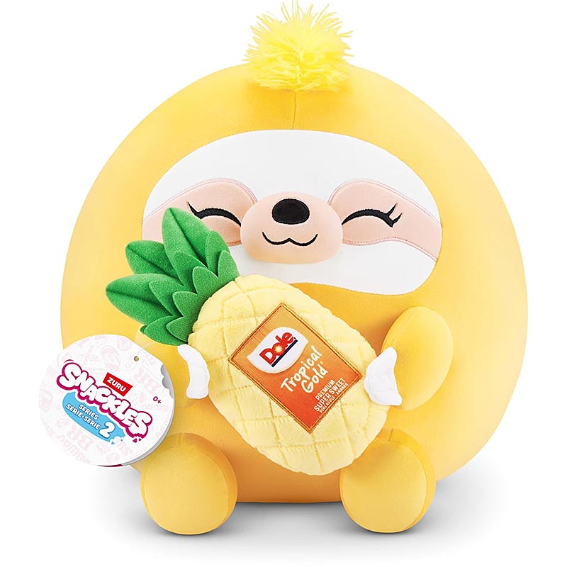 Zuru Snackles Sandy Sloth with Dole (Pineapple) | plushpaws.co.uk