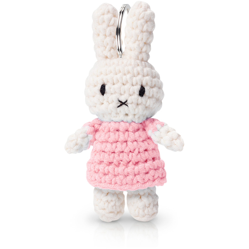 Just Dutch Miffy Pastel Pink Keyring | plushpaws.co.uk