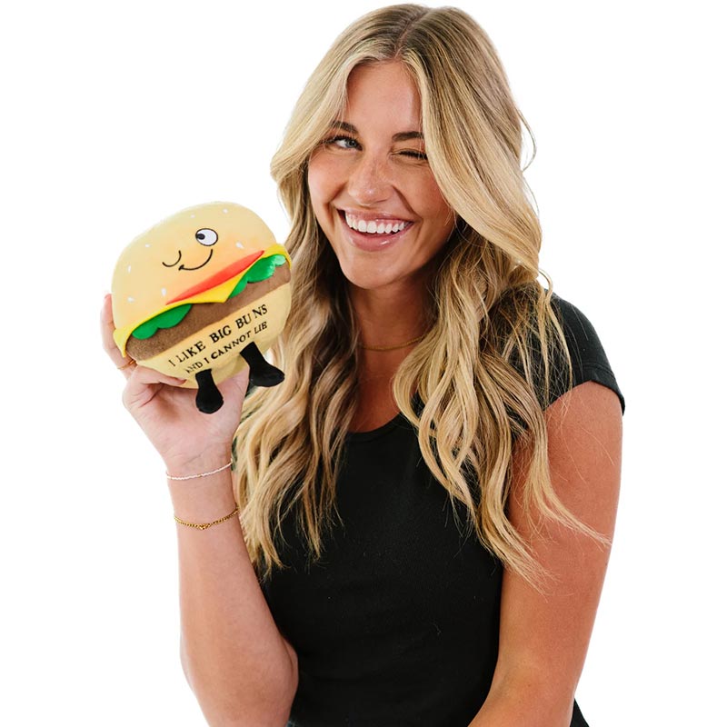 Punchkins I Like Big Buns and I Cannot Lie Hamburger | plushpaws.co.uk