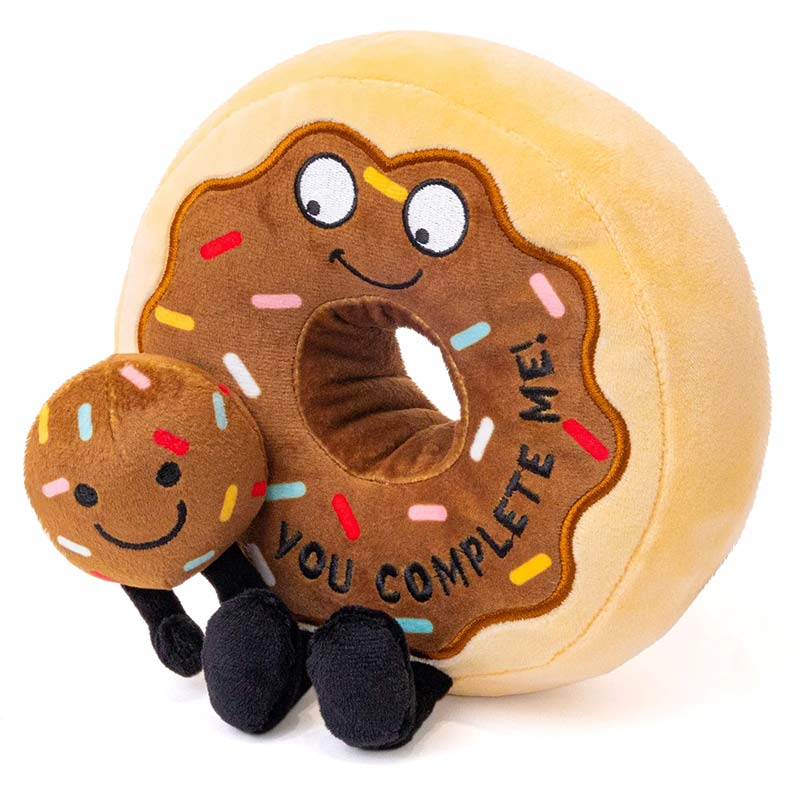 Punchkins You Complete Me Chocolate Doughnut | plushpaws.co.uk