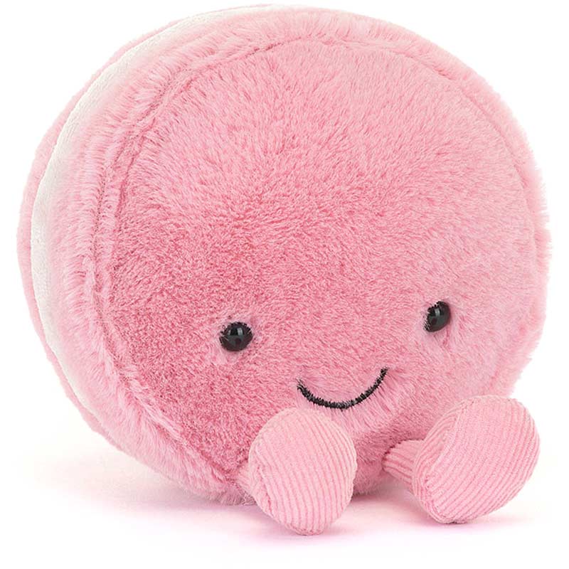 Jellycat Amuseables Mia Macaron Framboise | plushpaws.co.uk