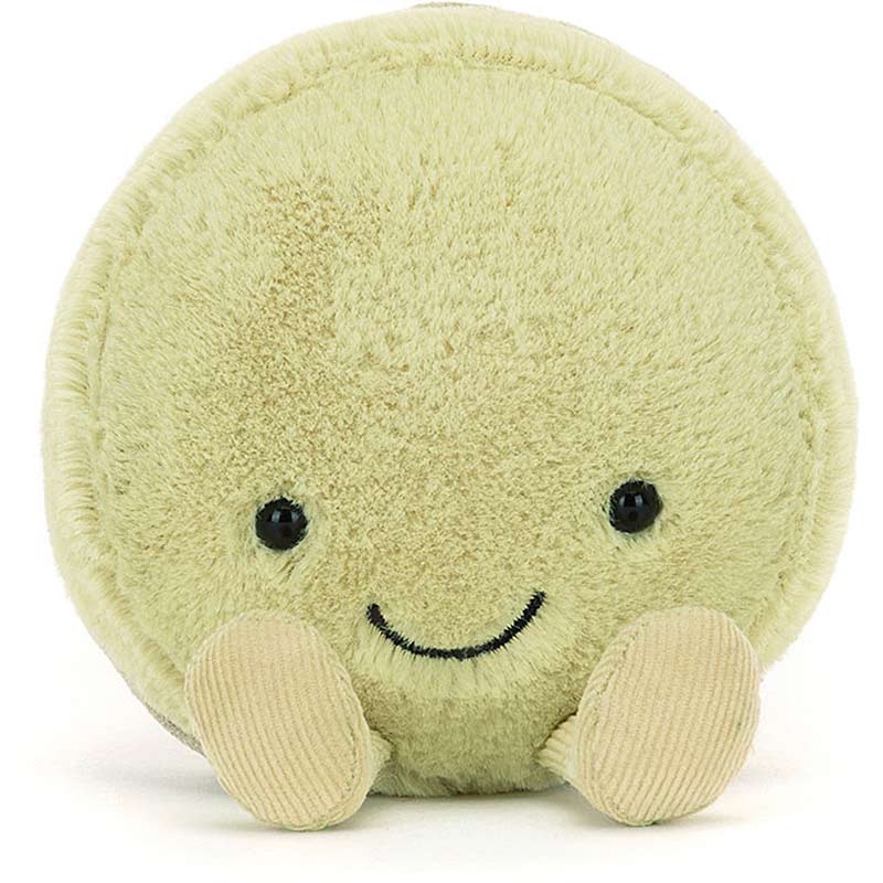 Jellycat Amuseables Max Macaron Pistachio | plushpaws.co.uk