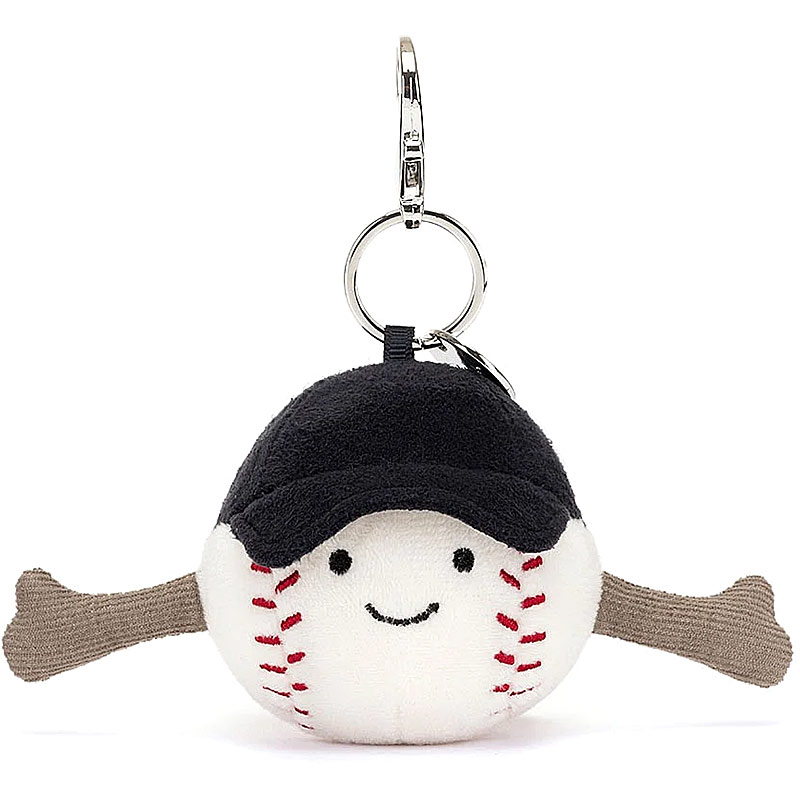 Jellycat Amuseables Sports Baseball Bag Charm | plushpaws.co.uk