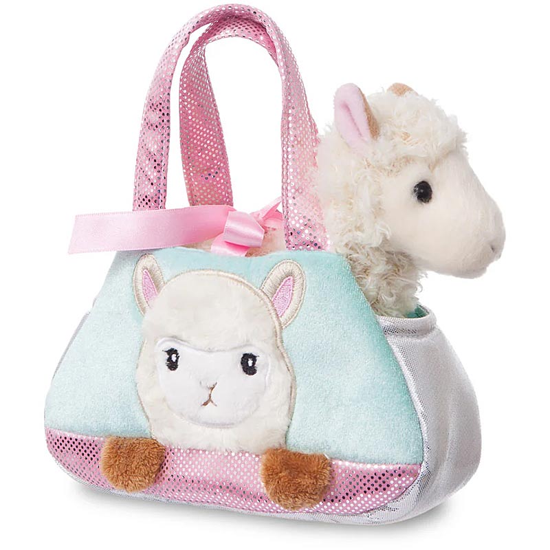 Aurora World Fancy Pals Peek-a-Boo Alpaca Handbag | plushpaws.co.uk