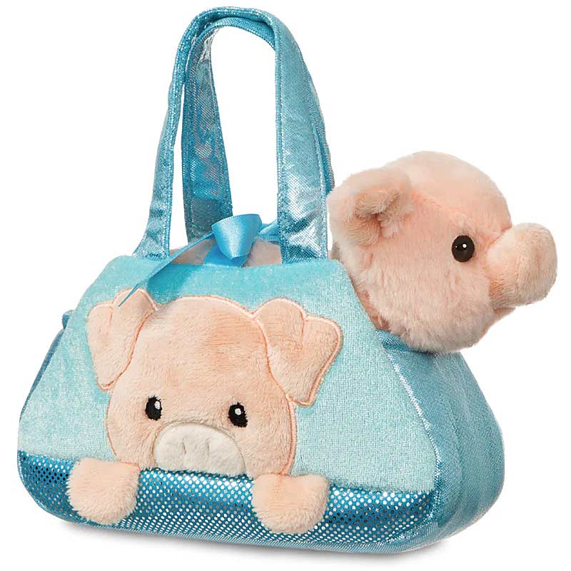 Aurora World Fancy Pals Peek-a-Boo Pig Handbag | plushpaws.co.uk
