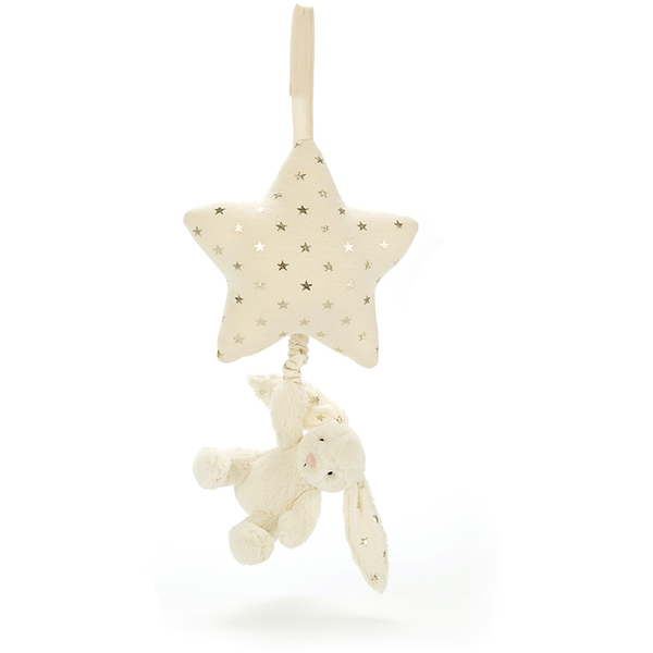 Little Jellycat Bashful Twinkle Bunny Star Musical Pull | plushpaws.co.uk