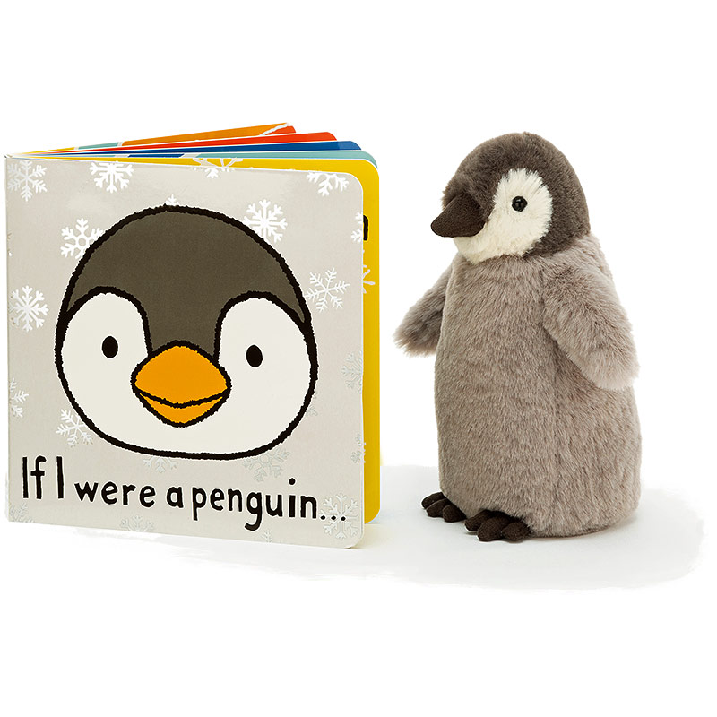 Little Jellycat If I Were A Penguin Board Book | plushpaws.co.uk