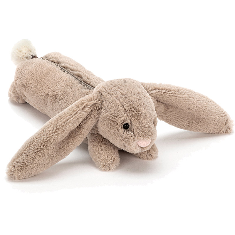 Jellycat Bashful Beige Bunny Pencil Case | plushpaws.co.uk
