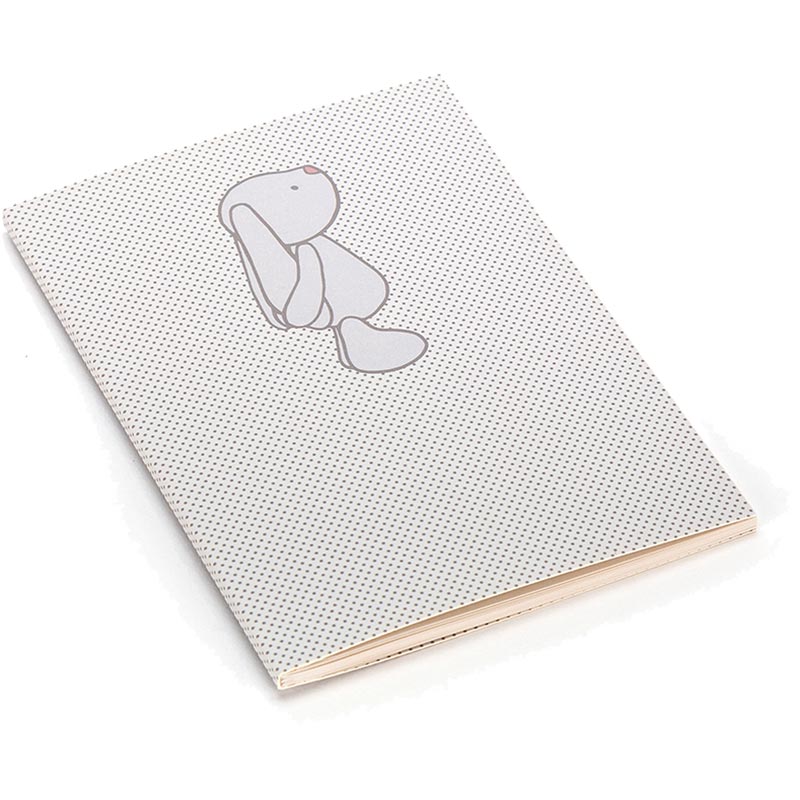Jellycat Bashful Bunny Beige Spots A6 Notebook | plushpaws.co.uk