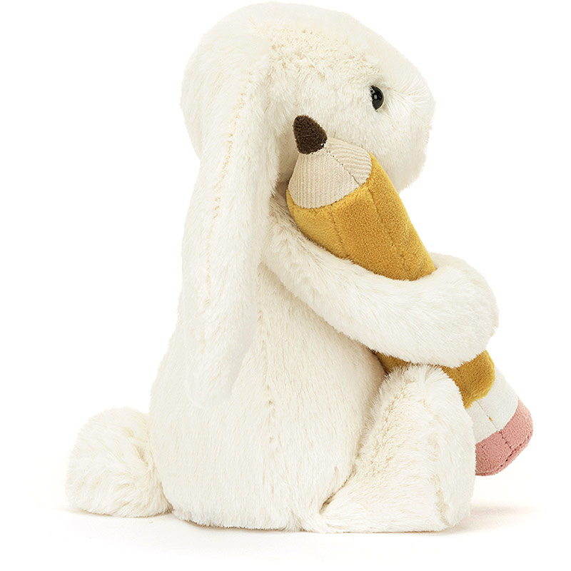 Jellycat Bashful Bunny with Pencil | plushpaws.co.uk