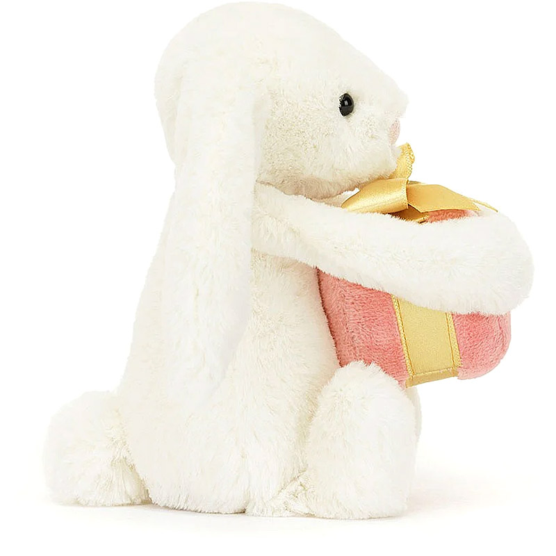 Jellycat Bashful Bunny with Present | plushpaws.co.uk