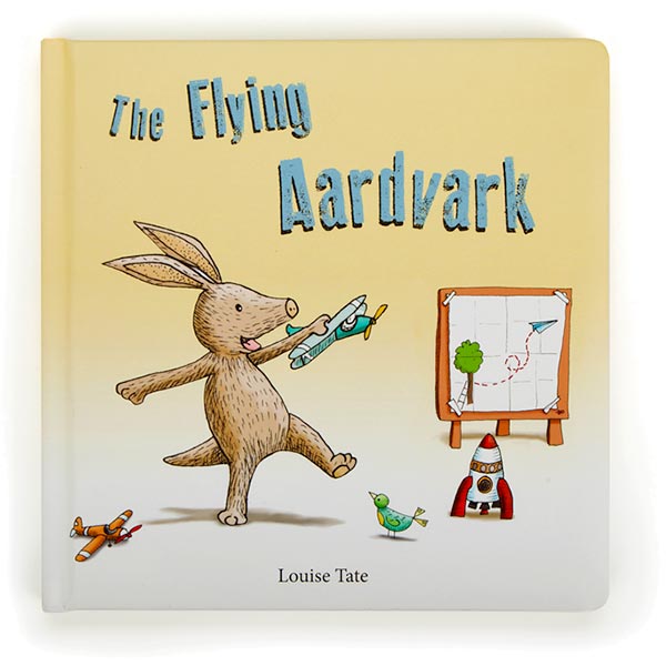 Jellycat The Flying Aardvark Board Book | plushpaws.co.uk