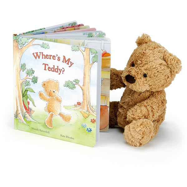 Jellycat Books Where's My Teddy Board Book | plushpaws.co.uk