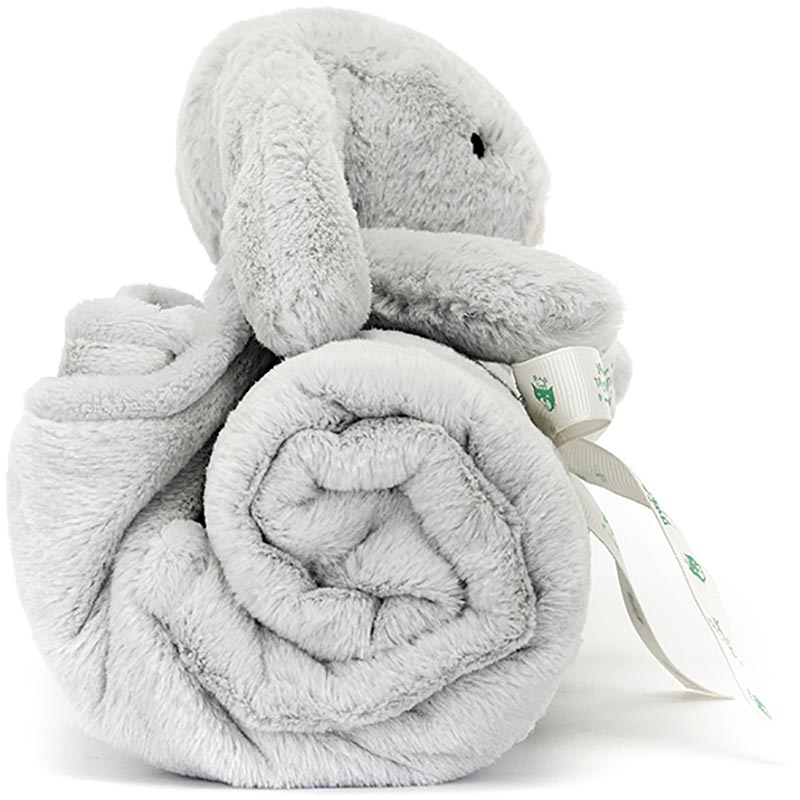 Baby Jellycat Bashful Silver Bunny Blankie | plushpaws.co.uk