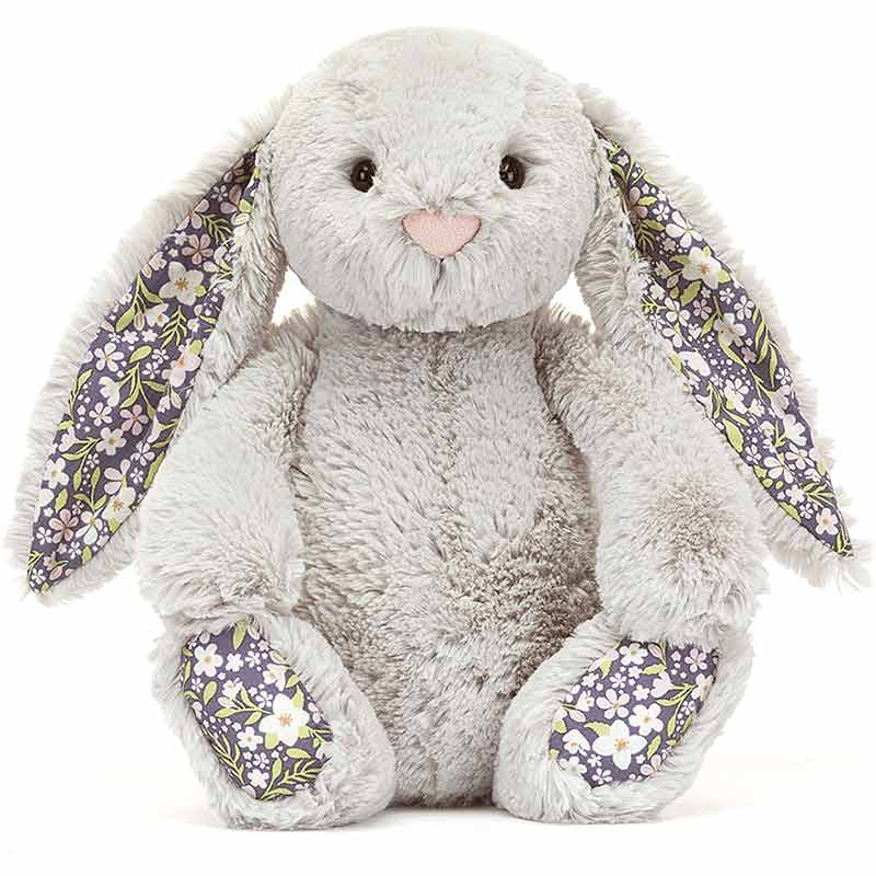 Jellycat Blossom Silver Bloom Bunny | plushpaws.co.uk