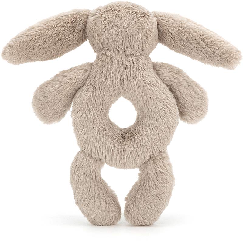 Baby Jellycat Bashful Beige Bunny Ring Rattle | plushpaws.co.uk