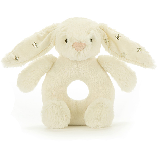 Little Jellycat Bashful Twinkle Bunny Grabber Rattle | plushpaws.co.uk