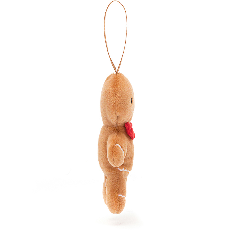 Jellycat Festive Folly Gingerbread Fred Tree Decoration | plushpaws.co.uk