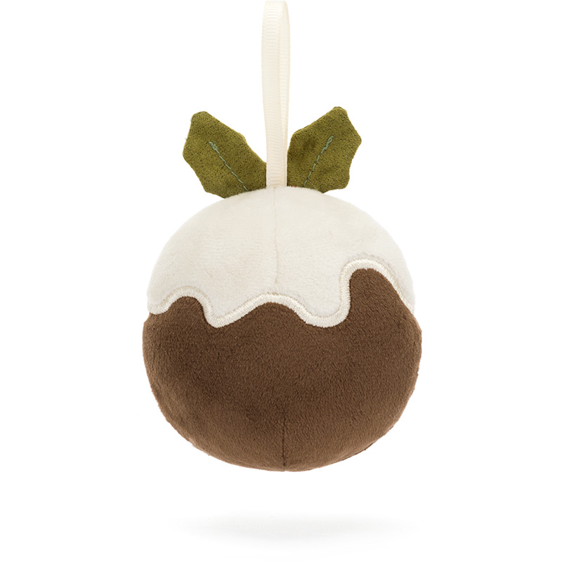 Jellycat Festive Folly Christmas Pudding Tree Decoration | plushpaws.co.uk