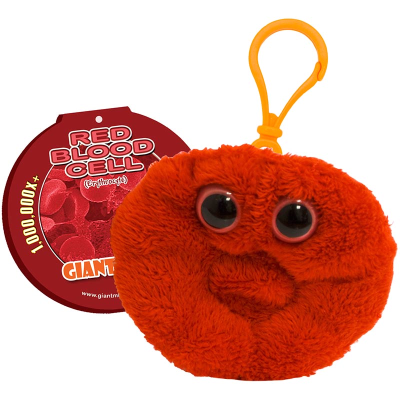 Giant Microbes Red Blood Cell (Erythrocyte) Keyring | plushpaws.co.uk