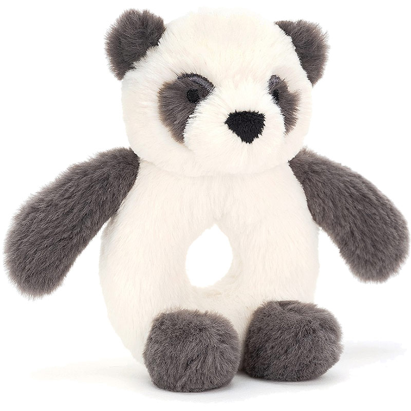 Little Jellycat Harry Panda Grabber Rattle | plushpaws.co.uk