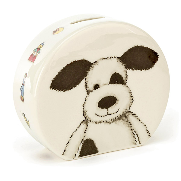 Little Jellycat Bashful Puppy Ceramic Money Box | plushpaws.co.uk