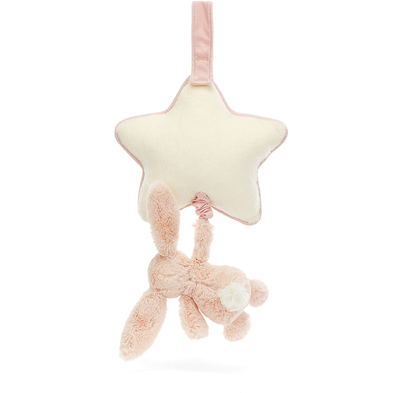 Baby Jellycat Bashful Blush Bunny Musical Pull | plushpaws.co.uk
