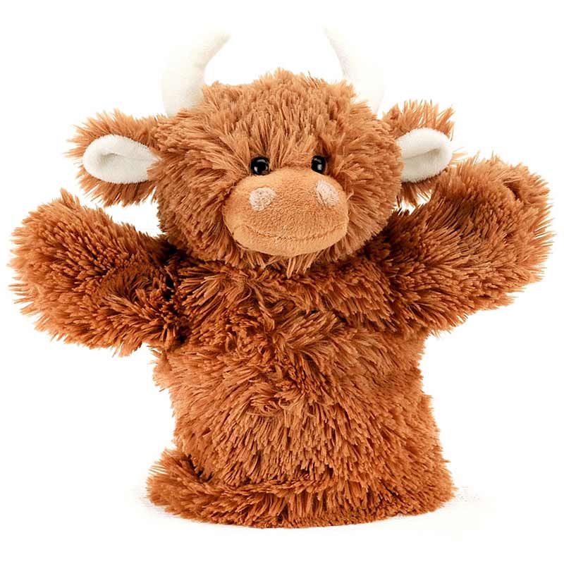 Jomanda Highland Brown Coo Hand Puppet | plushpaws.co.uk