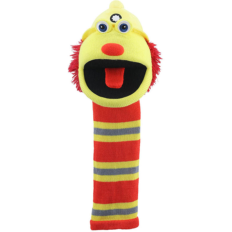 The Puppet Company Sockettes Flint Fireman Hand Puppet | plushpaws.co.uk