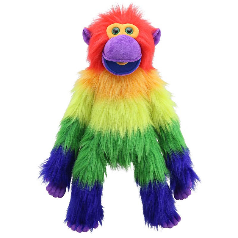 The Puppet Company Rainbow Monkey Hand Puppet | plushpaws.co.uk