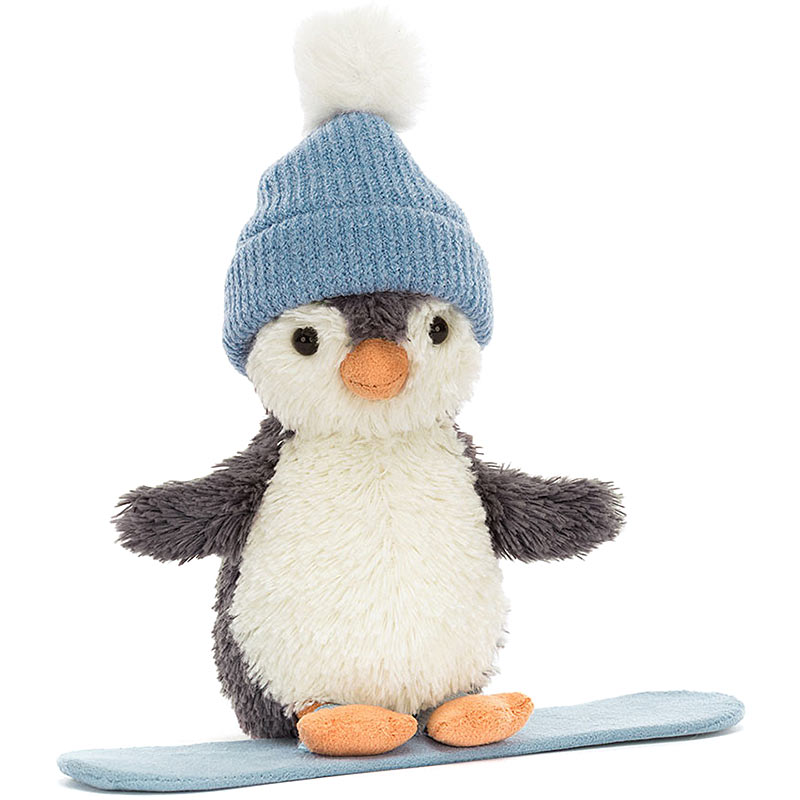 Jellycat Peanut Penguin Snowboarding | plushpaws.co.uk