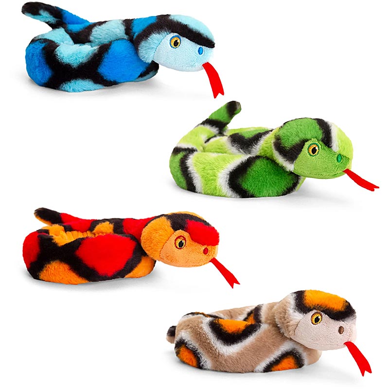 Keel Toys Keeleco Coiled Blue Snake | plushpaws.co.uk