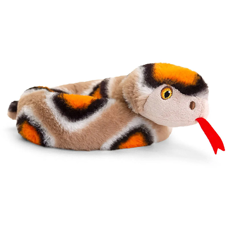 Keel Toys Keeleco Coiled Brown Snake | plushpaws.co.uk