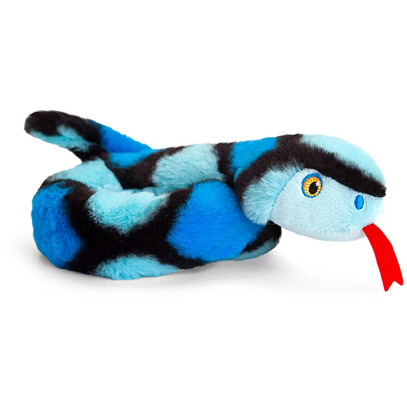 Keel Toys Keeleco Coiled Blue Snake | plushpaws.co.uk