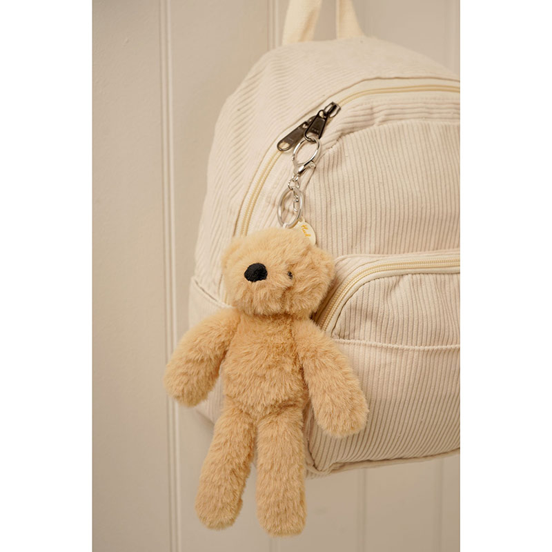 Softies Hudson the Plush Light Brown Bear Keyring | plushpaws.co.uk
