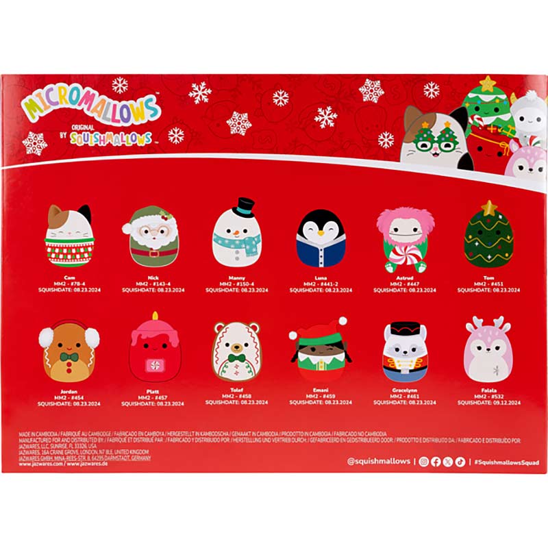 Squishmallows MicroMallow 12 Day Advent Calendar | plushpaws.co.uk