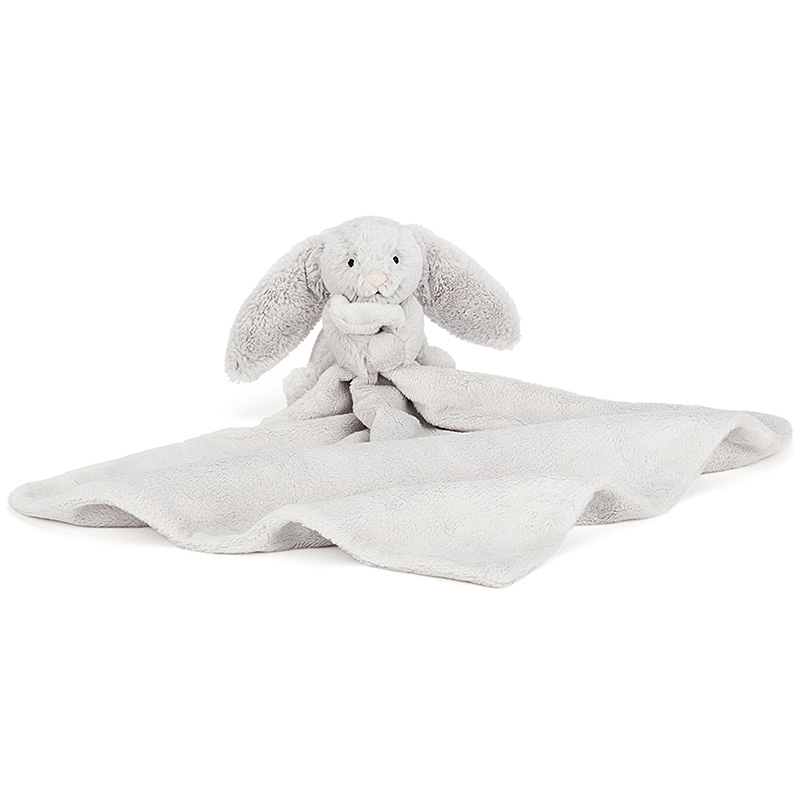 Baby Jellycat Bashful Silver Bunny Soother | plushpaws.co.uk