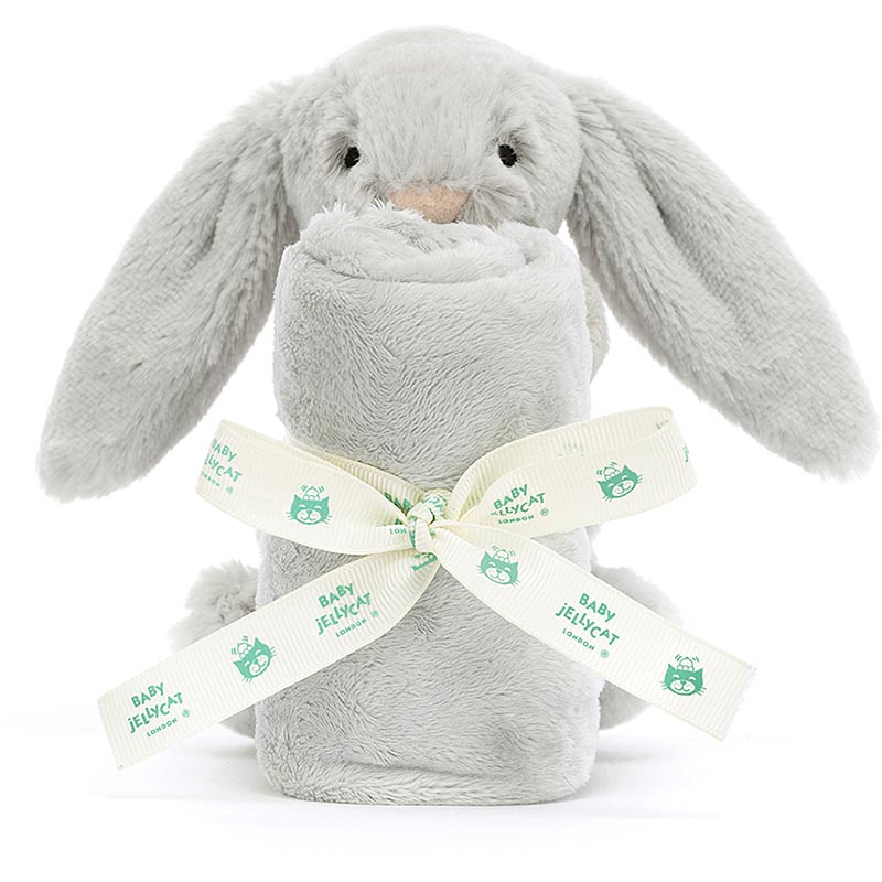 Baby Jellycat Bashful Silver Bunny Soother | plushpaws.co.uk