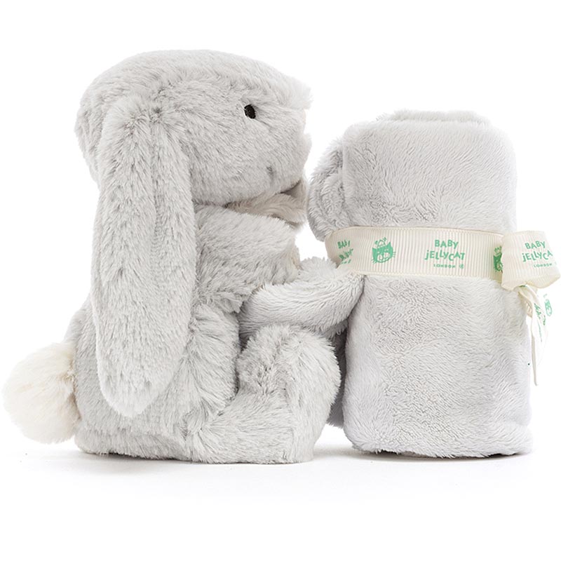 Baby Jellycat Bashful Silver Bunny Soother | plushpaws.co.uk